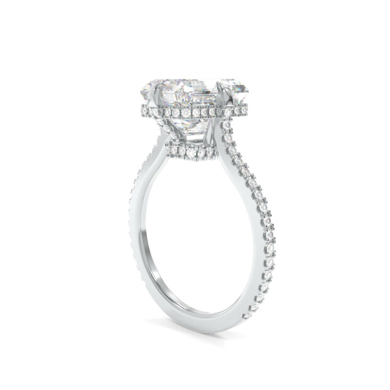 Emalyn Ring with Emerald Cut Center Stone | The True Gem